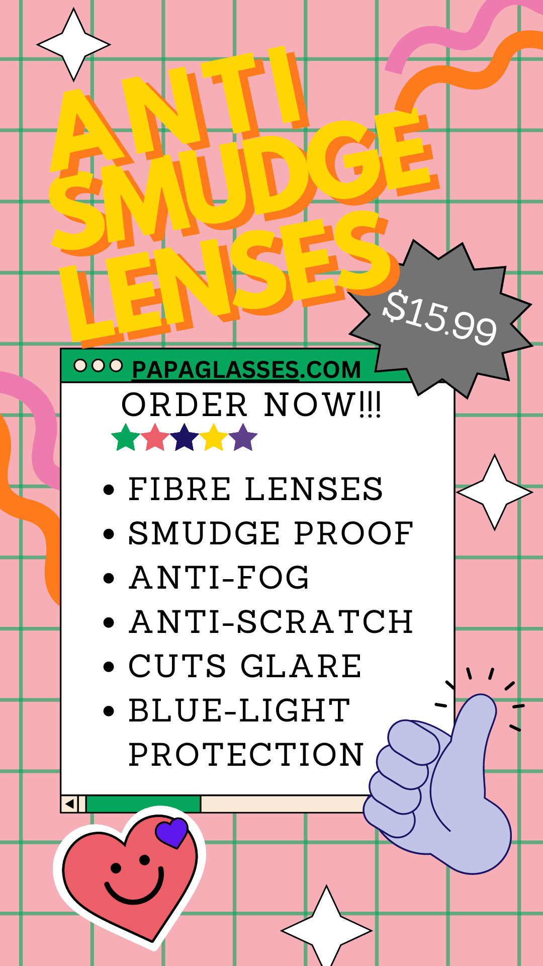 Anti-Smudge Prescription Lenses 10 Features - Papa Glasses | Best ...